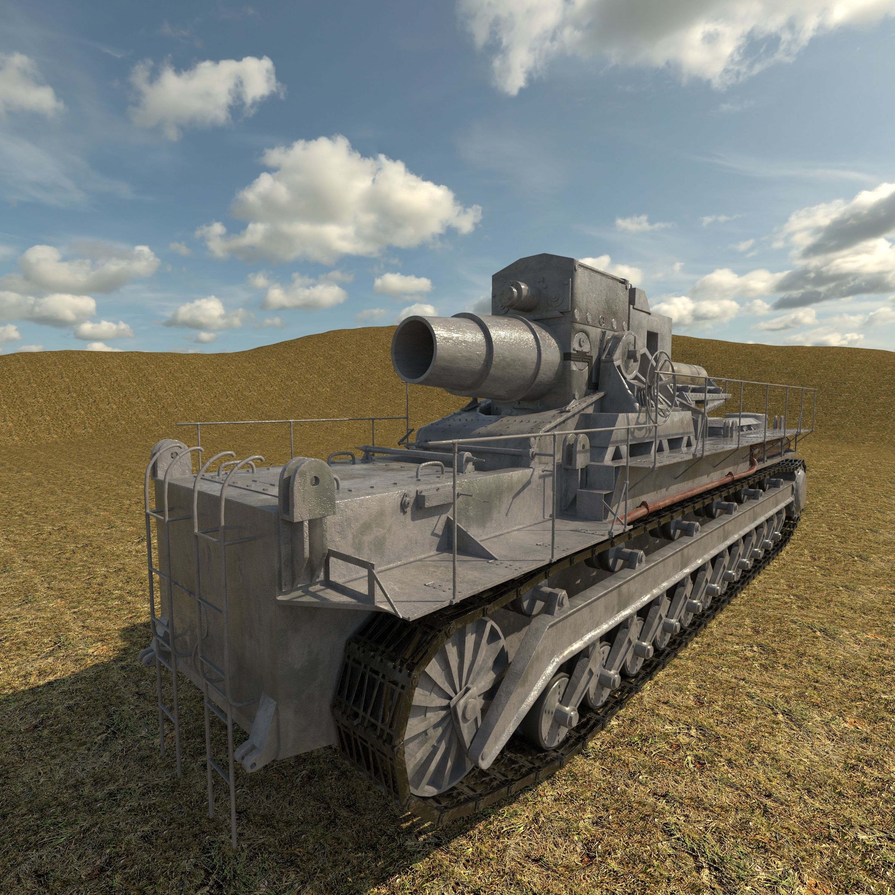 60 cm mortar Carl 3D model | CGTrader