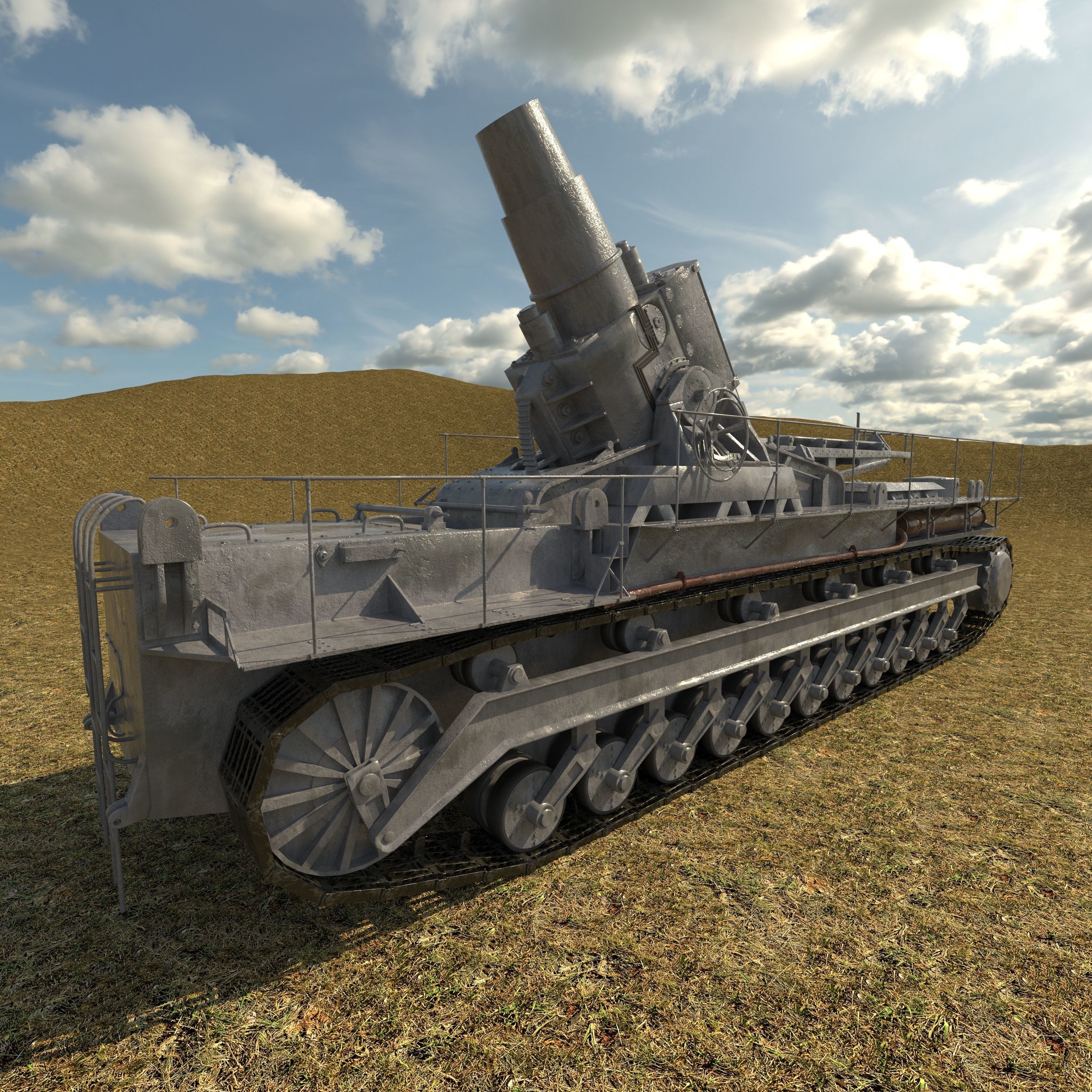 60 cm mortar Carl 3D model | CGTrader