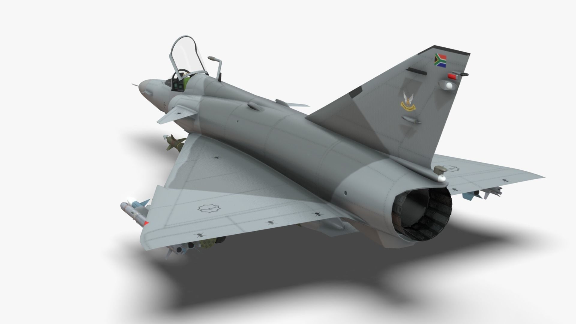 3D model Atlas Cheetah C South African Airforce VR / AR / low-poly ...