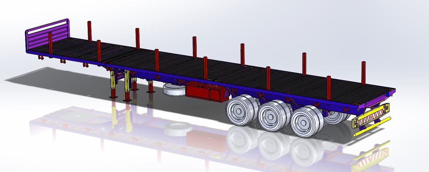 Extendable Trailer 3D model | CGTrader