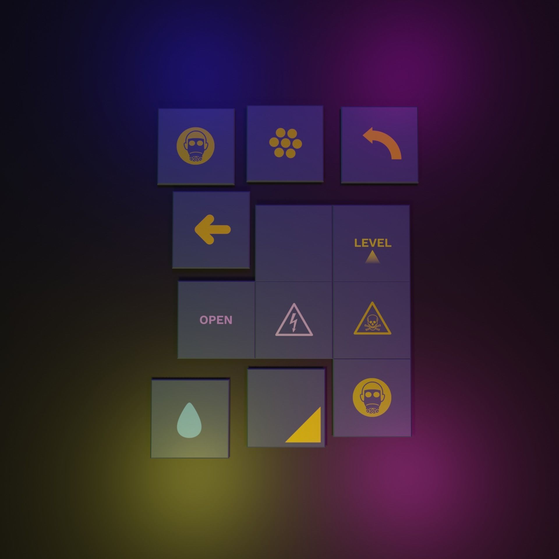 3D model The level button is a casual simple low poly game VR / AR ...