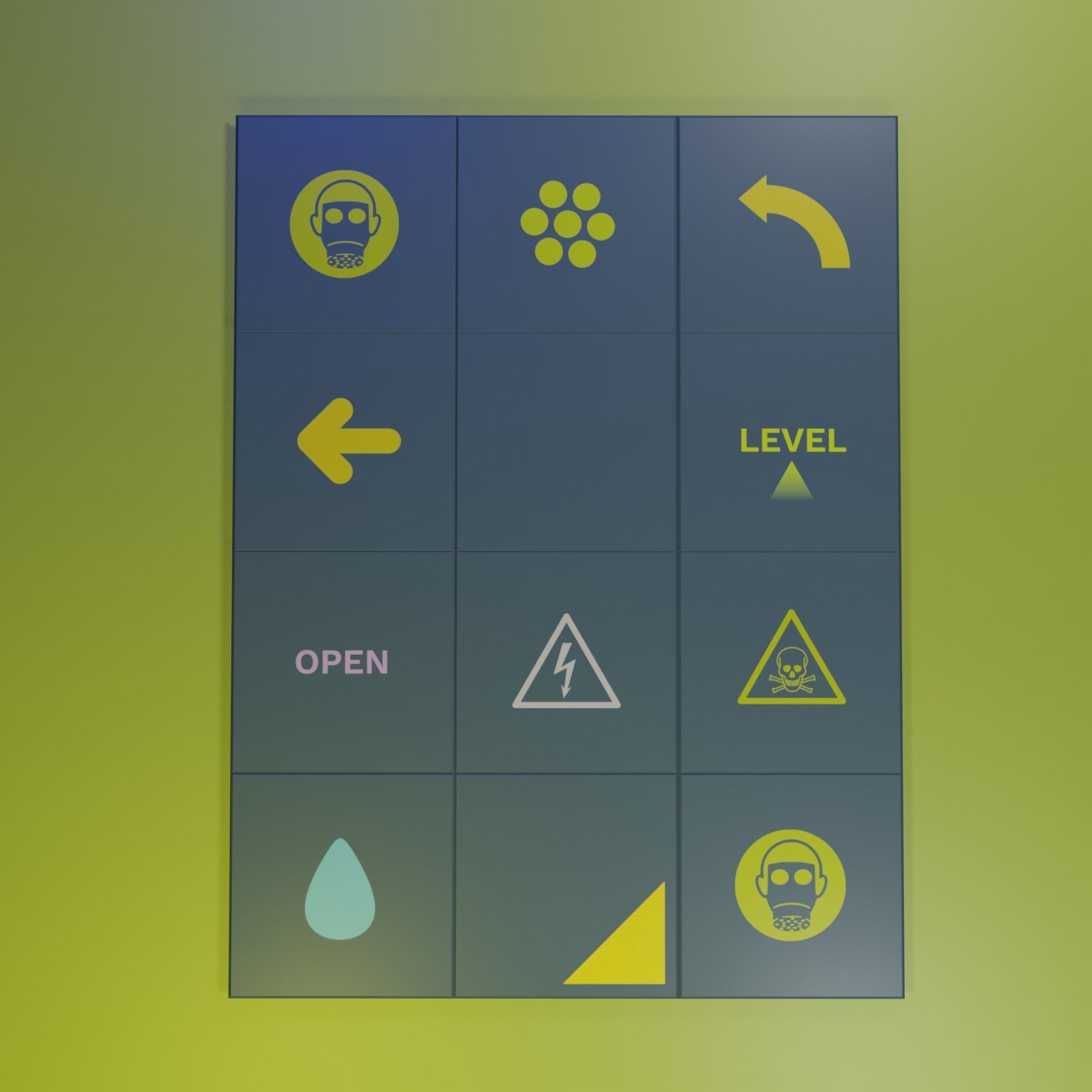 3D model The level button is a casual simple low poly game VR / AR ...