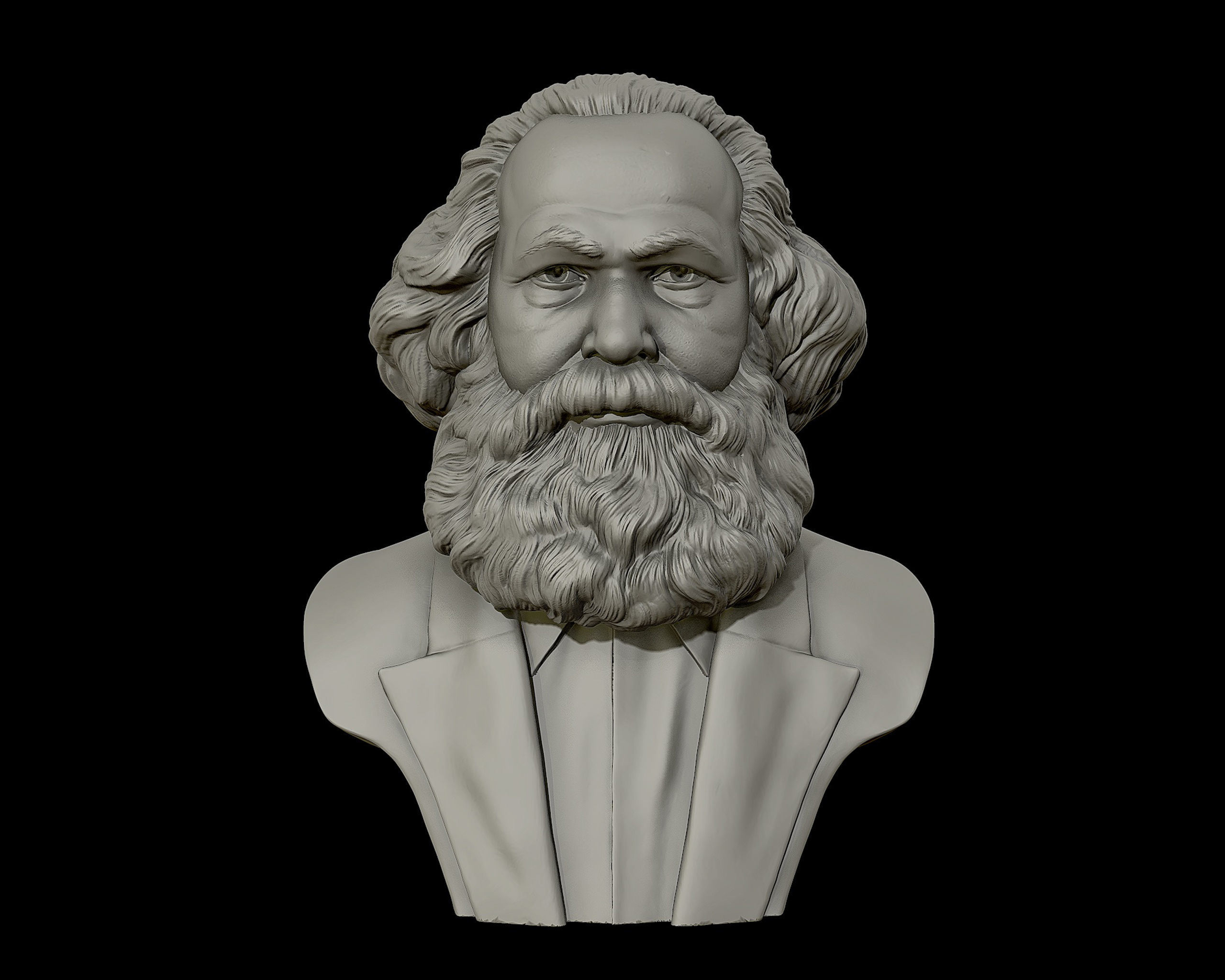 Karl Marx 3D printable sculpture 3D model 3D printable | CGTrader