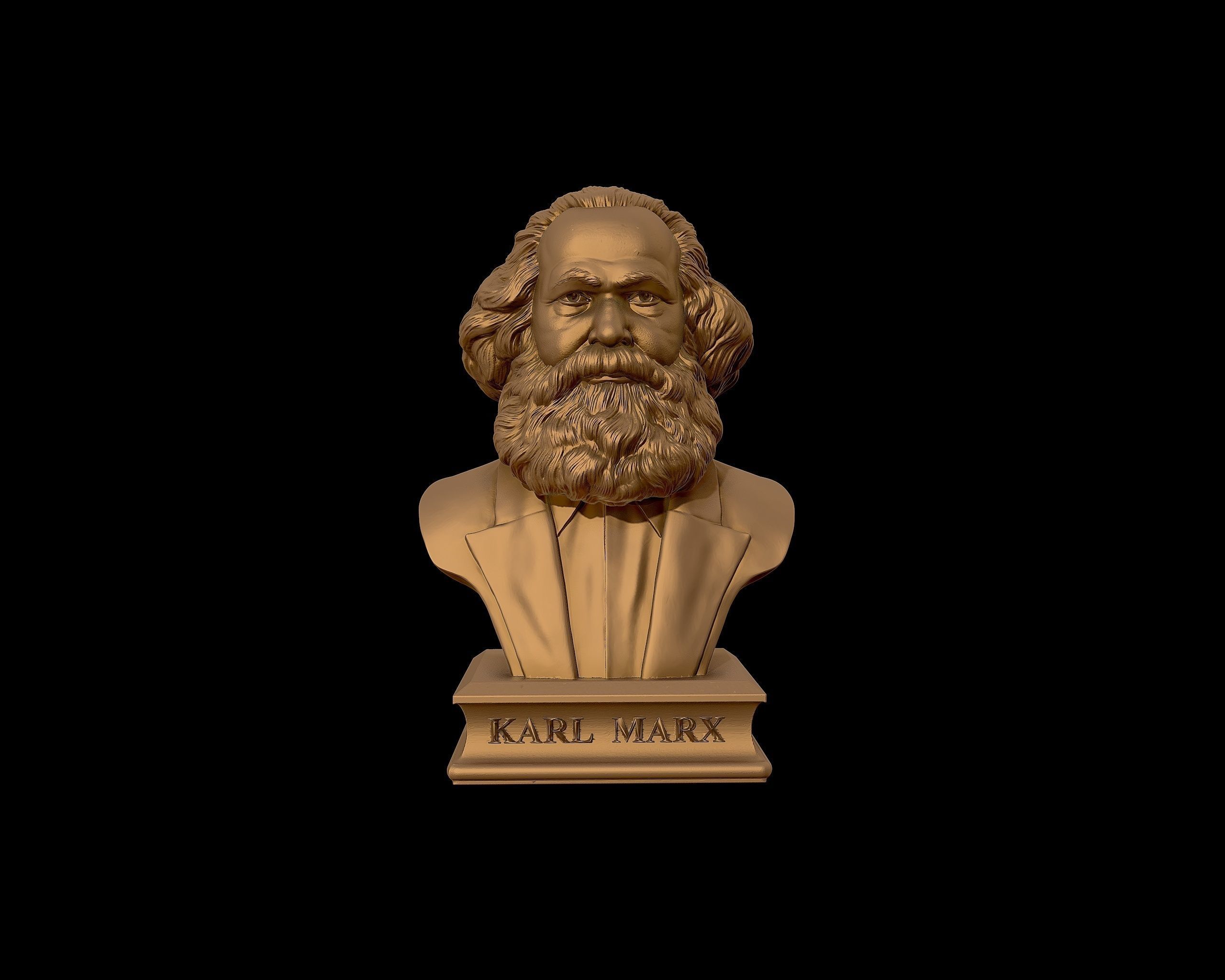Karl Marx 3D printable sculpture 3D model 3D printable | CGTrader