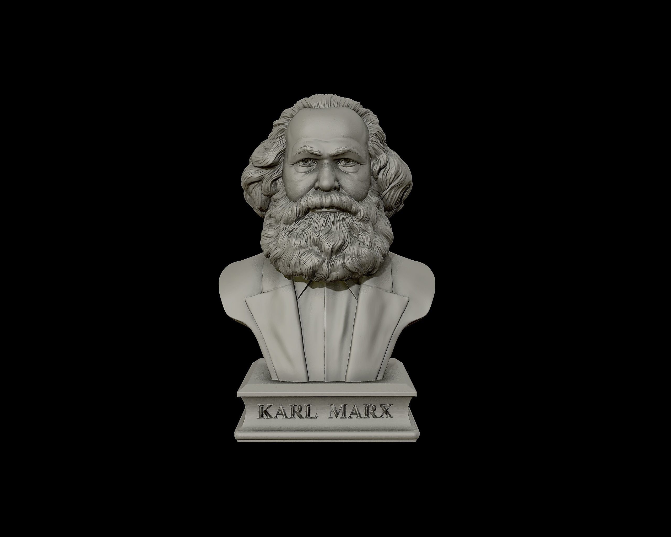 Karl Marx 3D printable sculpture 3D model 3D printable | CGTrader