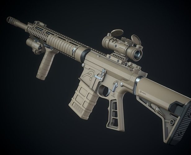 3D model AR-10 Custom-04 VR / AR / low-poly | CGTrader