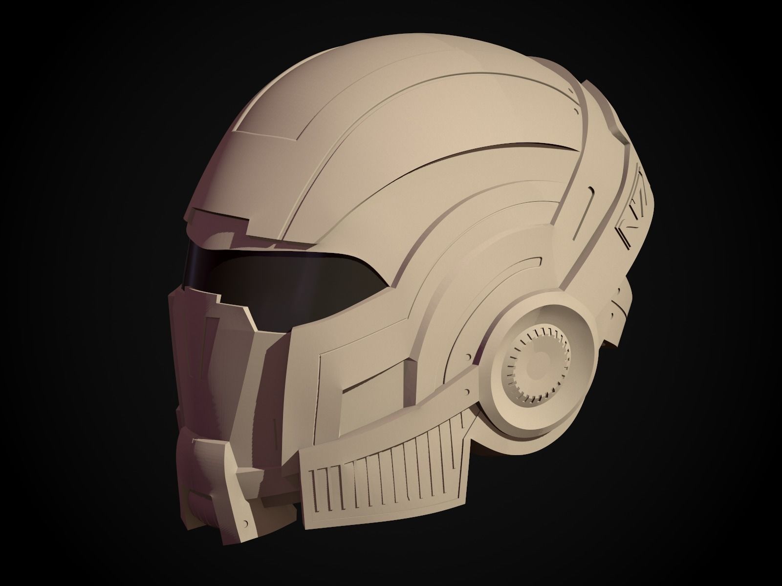 printable sci fi N7 mass effect helmet wargaming 3D model 3D printable ...