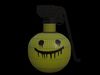 3D model Yellow grenade with smiley face low-poly PBR game ready VR ...