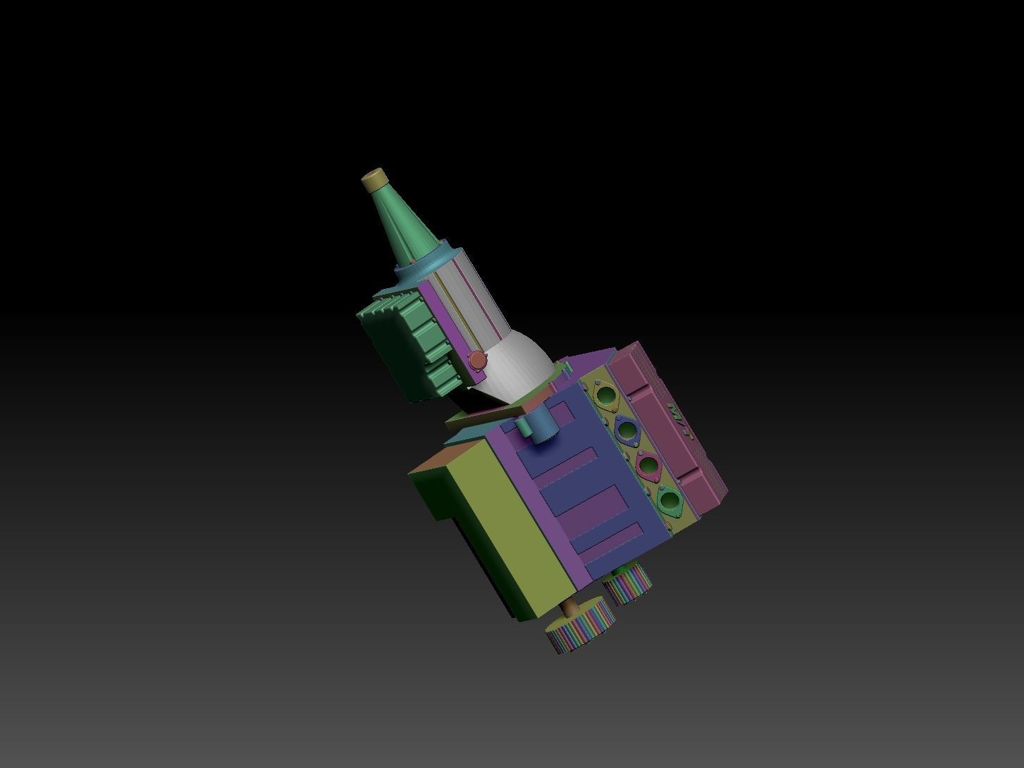 1-24 scale engine 3D model 3D printable | CGTrader