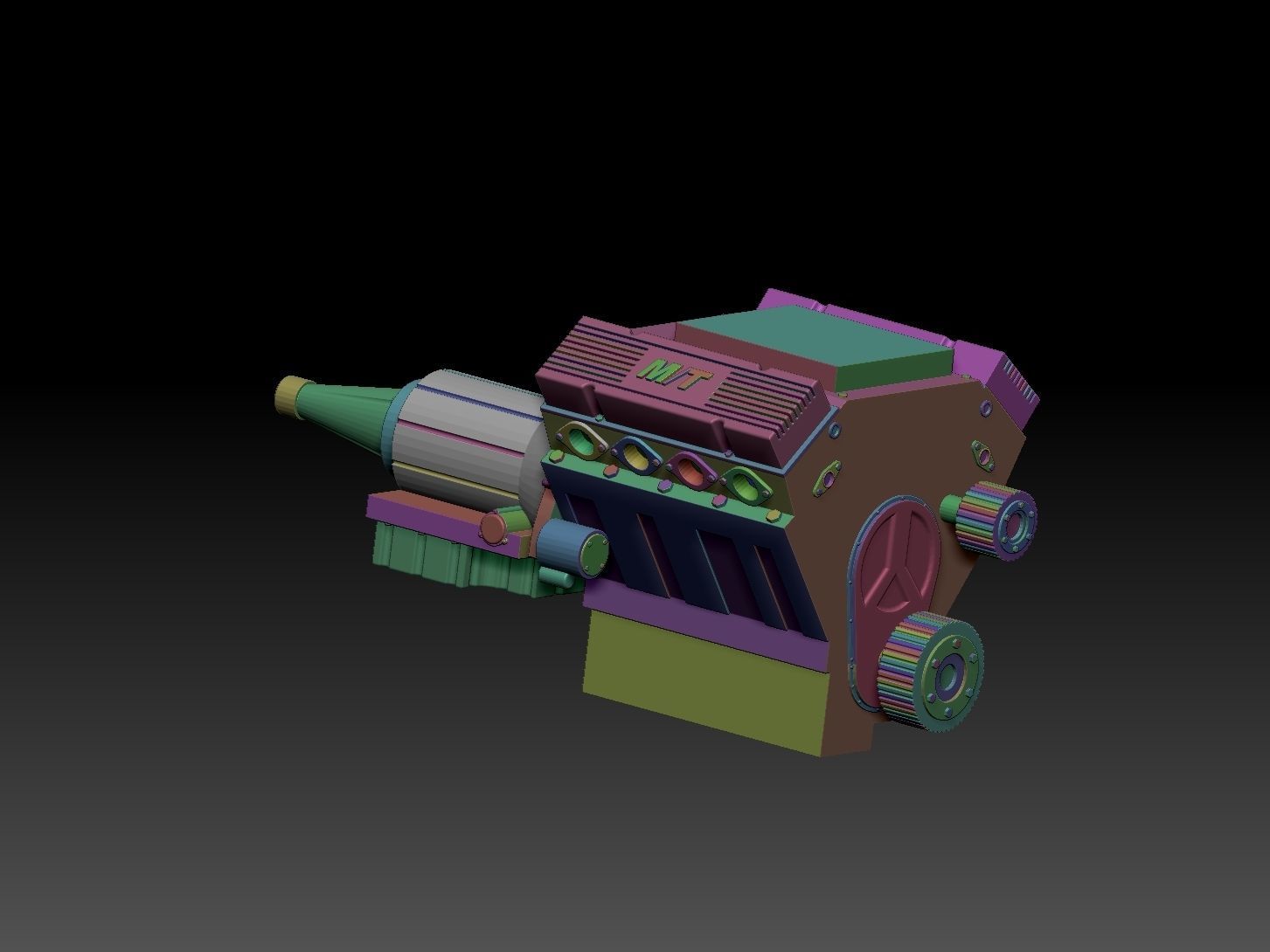 1-24 scale engine 3D model 3D printable | CGTrader