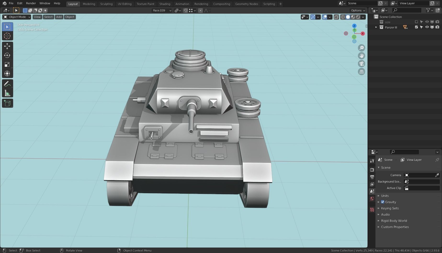 3D model Panzerkampfwagen III Tank Base Mesh VR / AR / low-poly | CGTrader