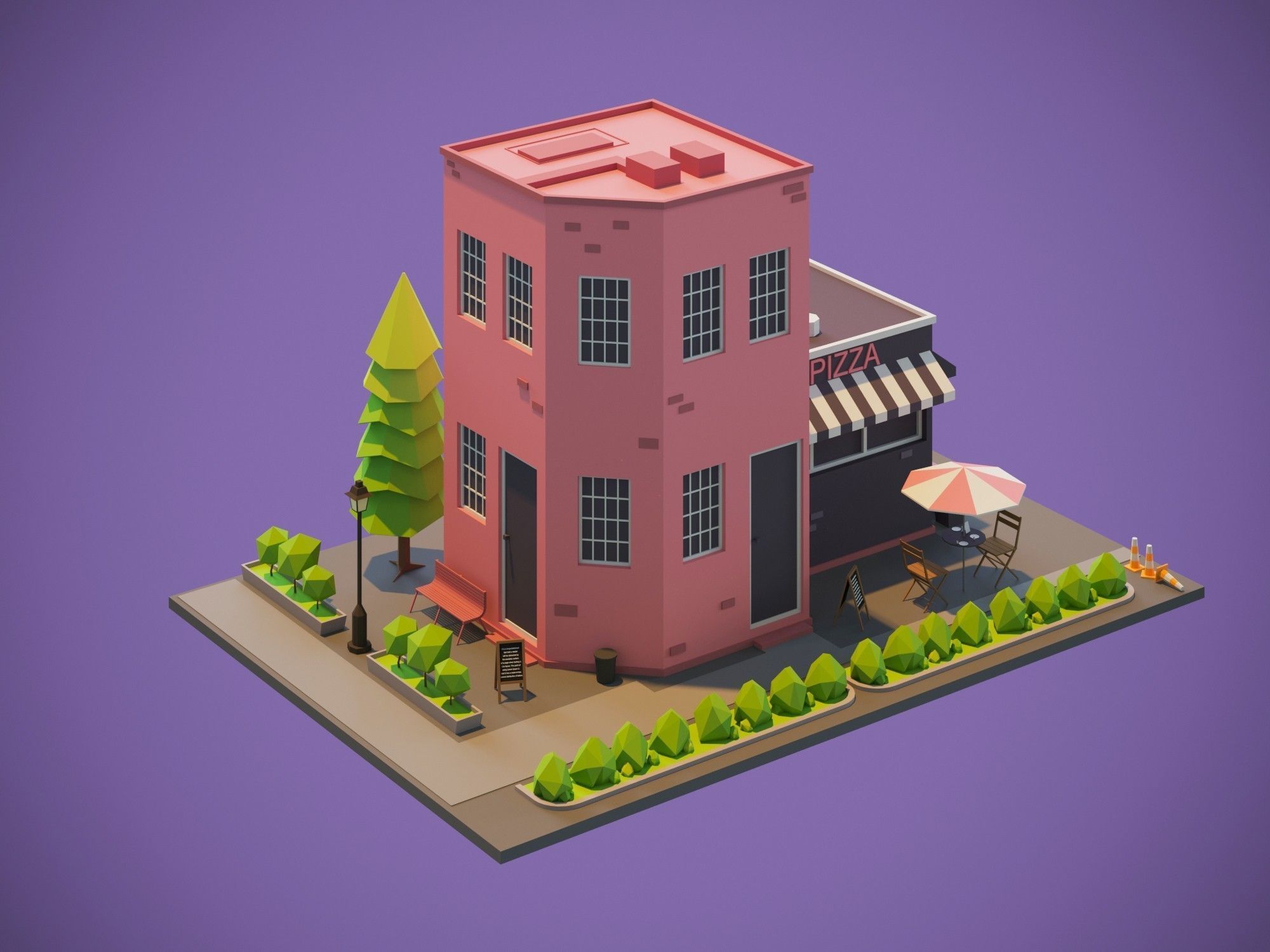 Houses Low-Poly Packs 3D model | CGTrader