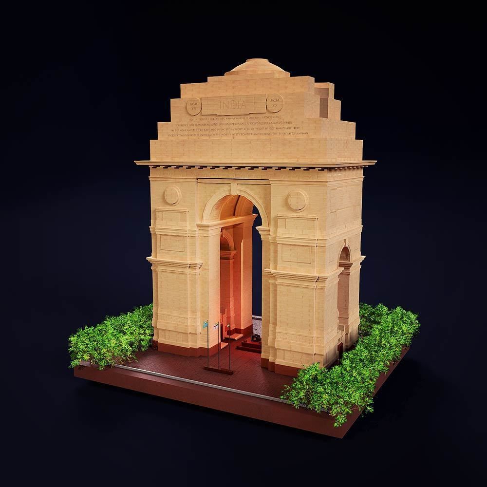 3D model India Gate memorial PBR 3d model VR / AR / low-poly | CGTrader