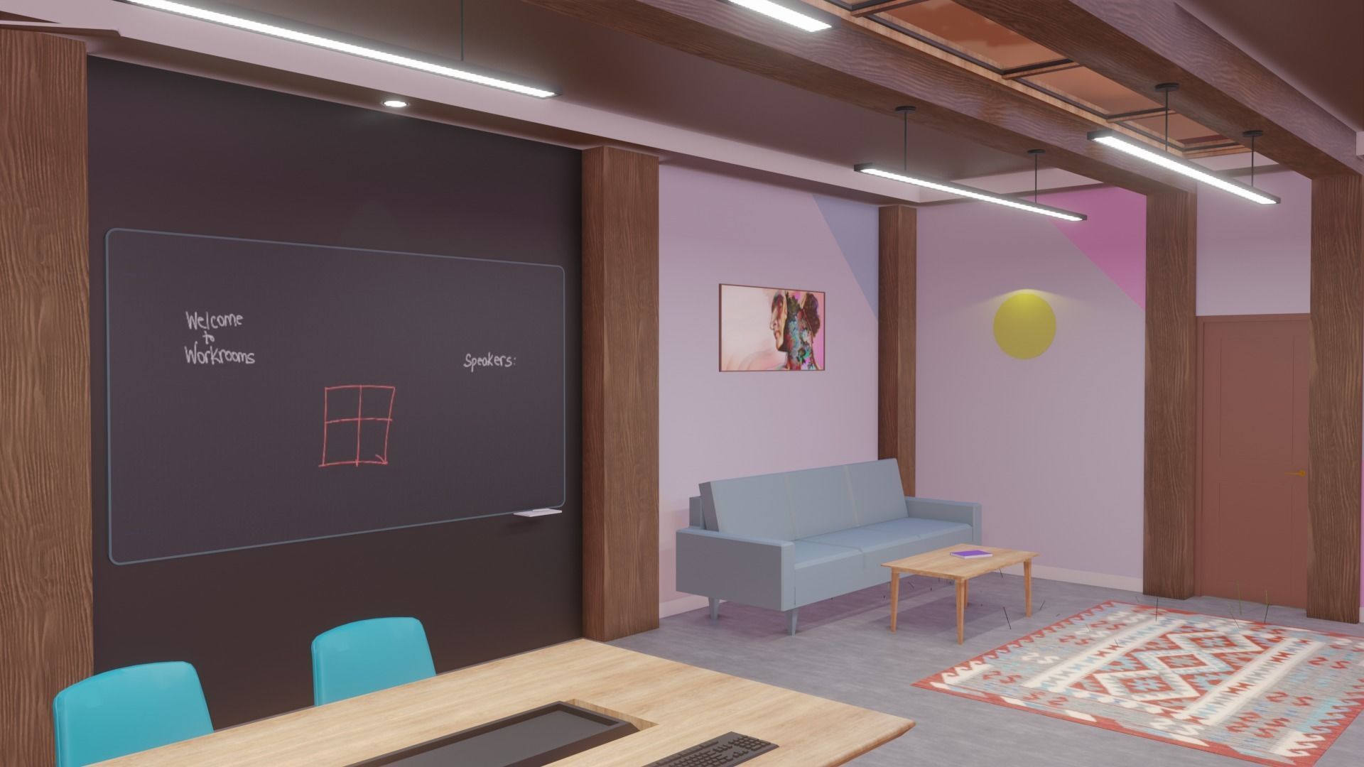 3D model Metaverse Workroom VR / AR / low-poly | CGTrader