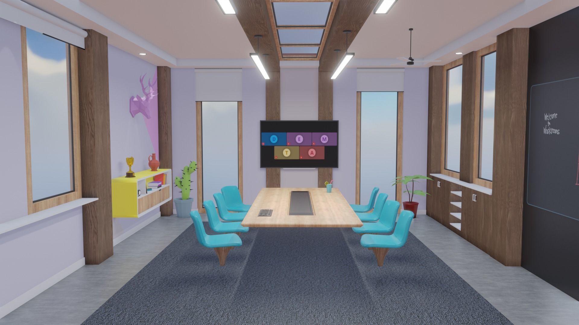 3D model Metaverse Workroom VR / AR / low-poly | CGTrader