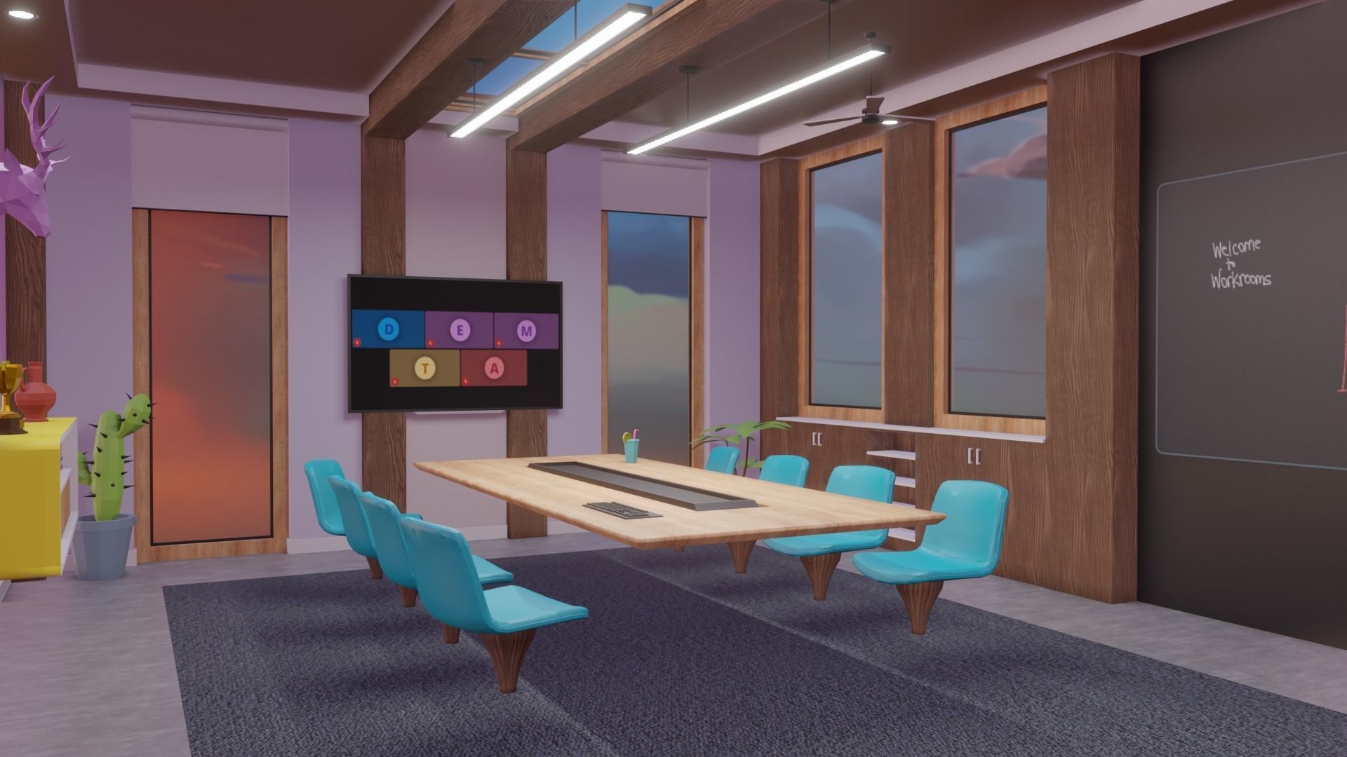 3D model Metaverse Workroom VR / AR / low-poly | CGTrader