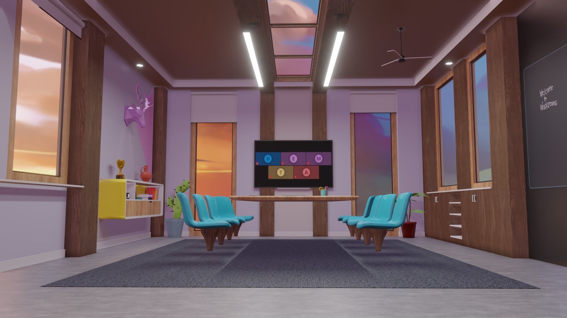 3D model Metaverse Workroom VR / AR / low-poly | CGTrader