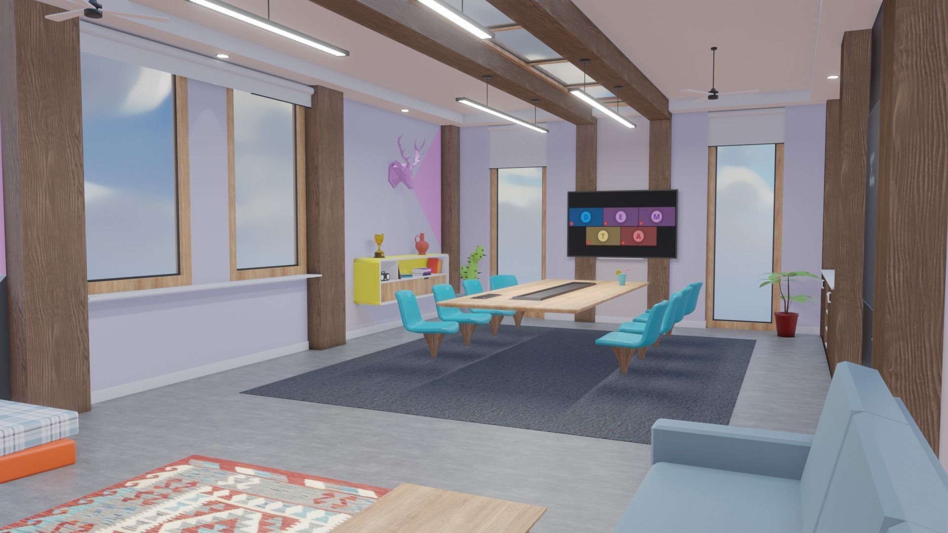 3D model Metaverse Workroom VR / AR / low-poly | CGTrader