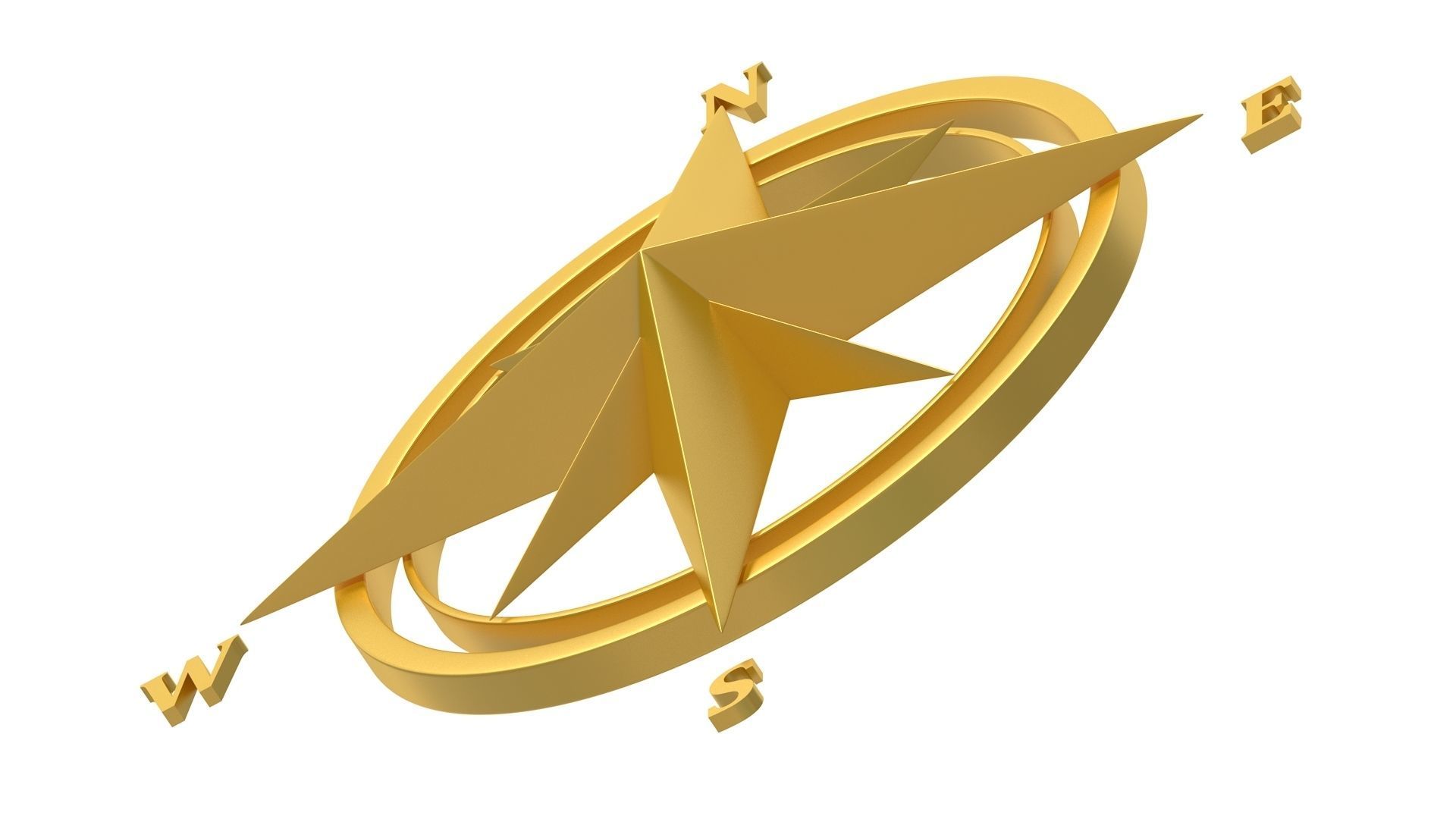 Basic Compass Rose 3D model | CGTrader