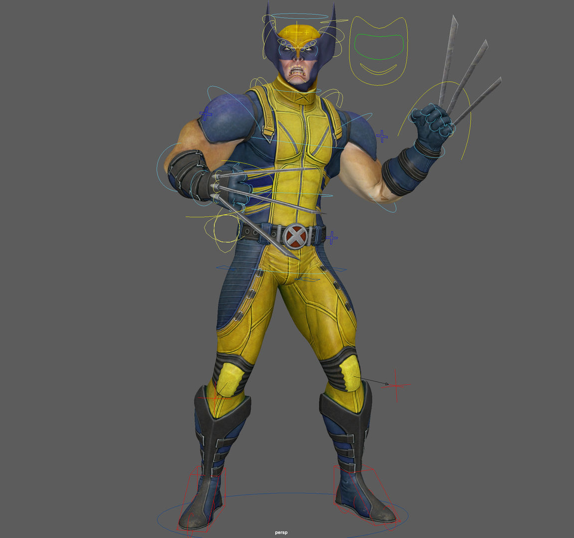 Wolverine Rig 3D model rigged | CGTrader