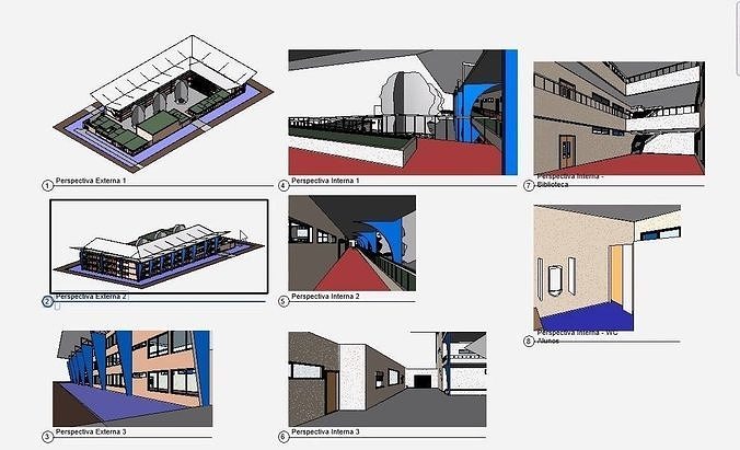 school 02 compelete revit project 3D model | CGTrader