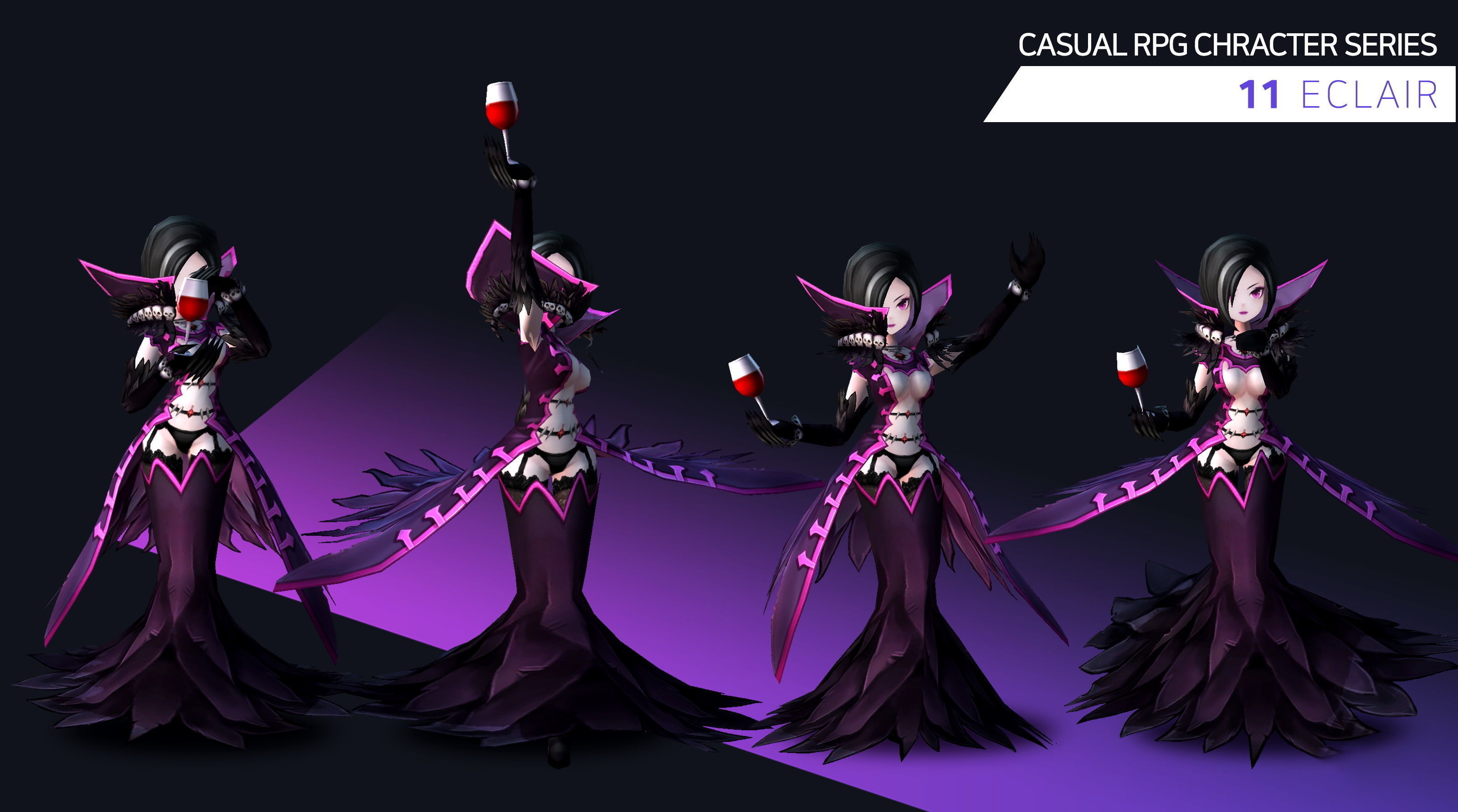 3D model Casual RPG Monster - 11 Eclair VR / AR / low-poly | CGTrader