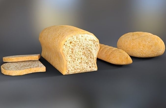 3D model Breads bread with slices VR / AR / low-poly | CGTrader