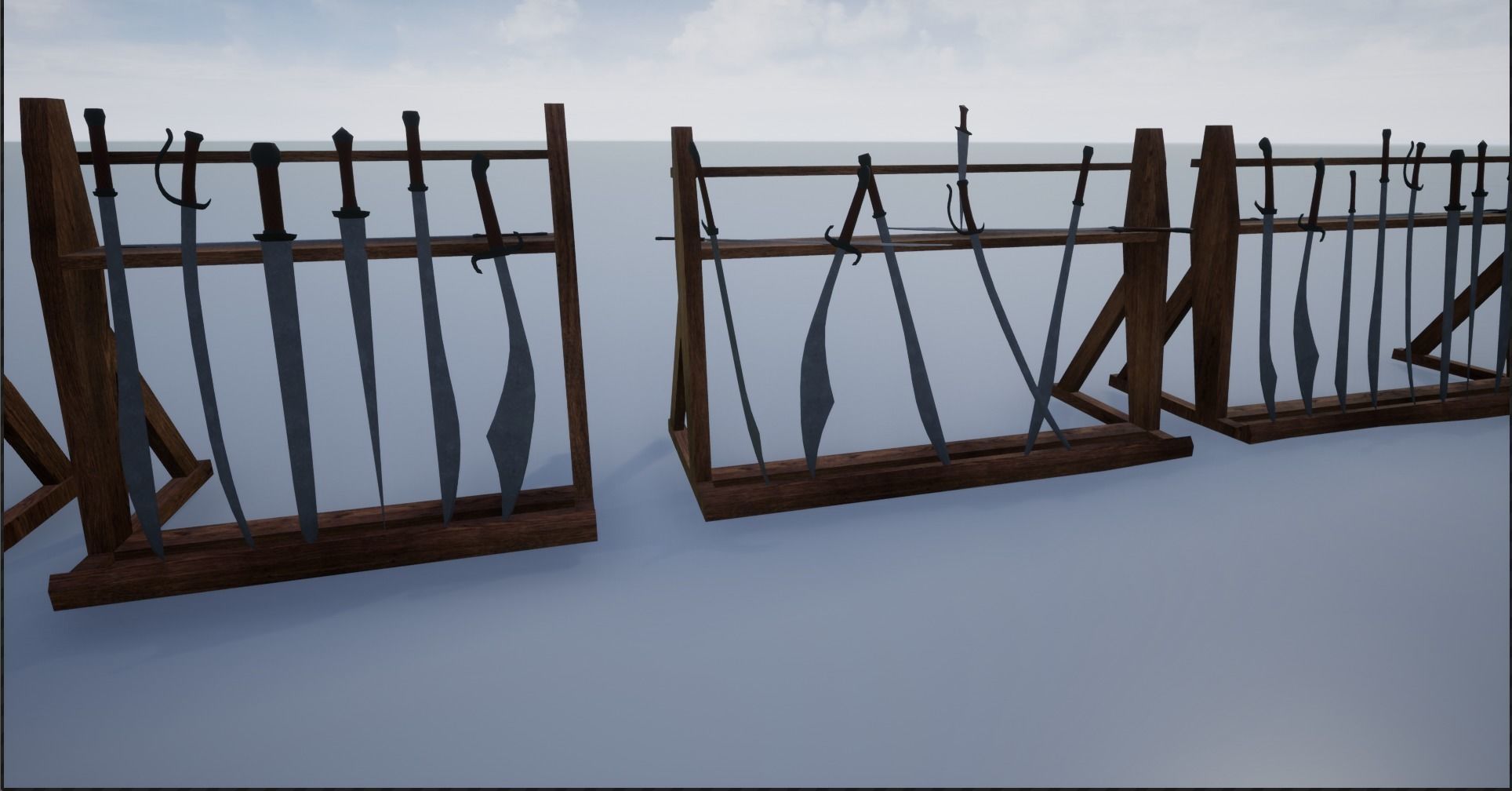 3D model Lowpoly Sword Weapon Racks VR / AR / low-poly | CGTrader