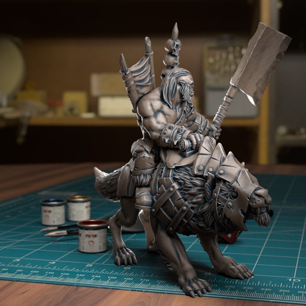 Orc Rider - Pre-Supported 3D model 3D printable | CGTrader