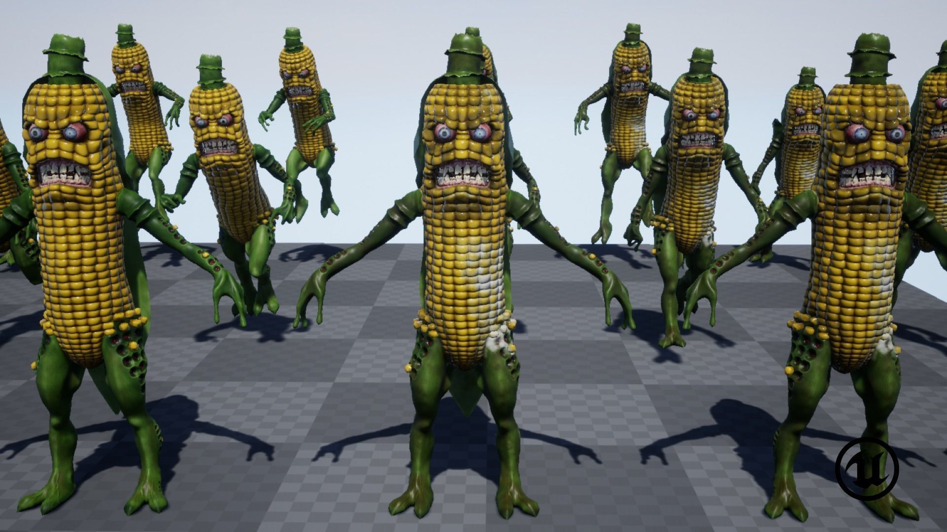 3D model Corn monster - Game Ready Low-poly 3D mode VR / AR / low-poly ...