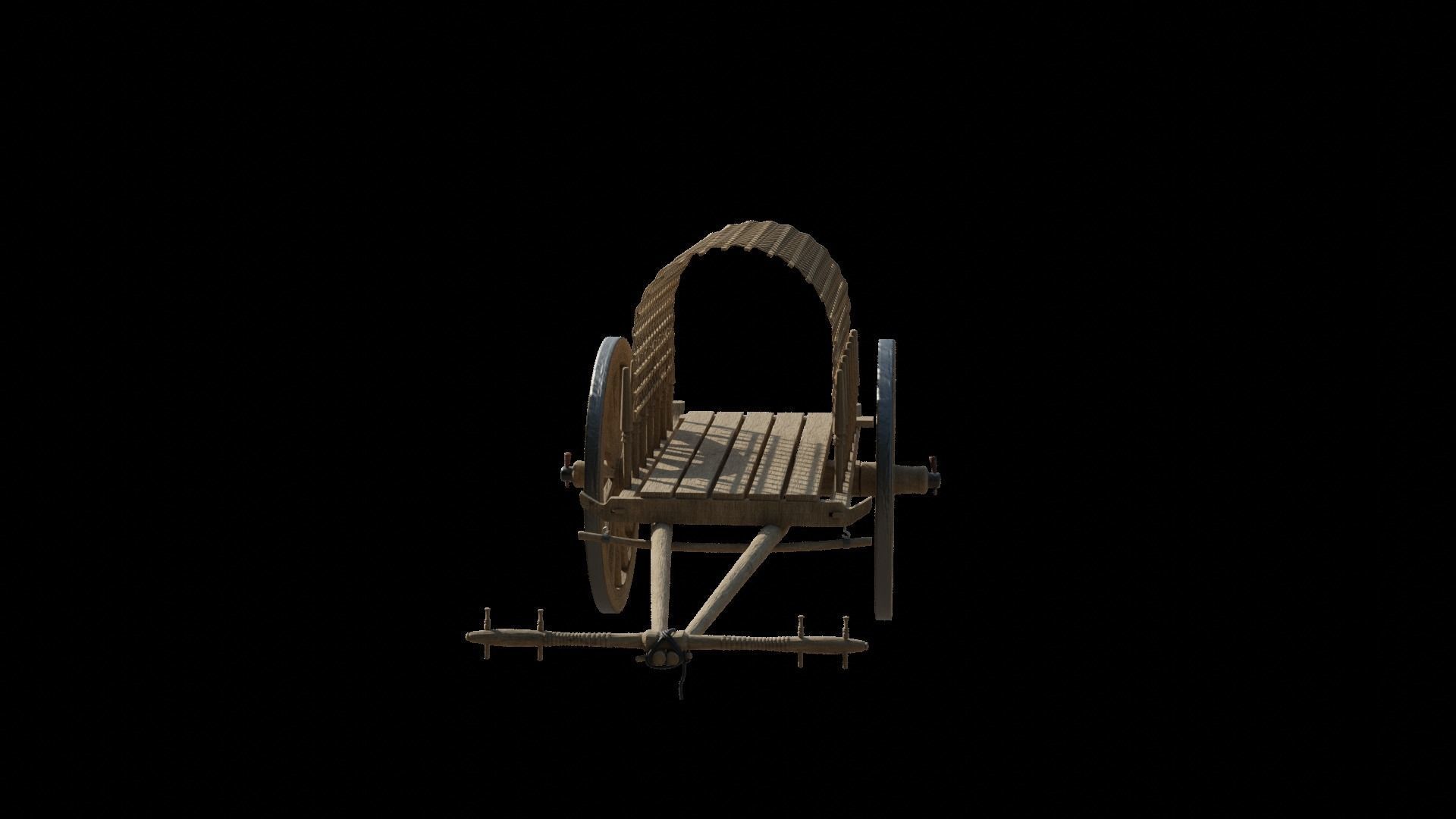 Bullock cart 3D model | CGTrader