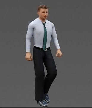 Office Man Character 3D model animated rigged | CGTrader