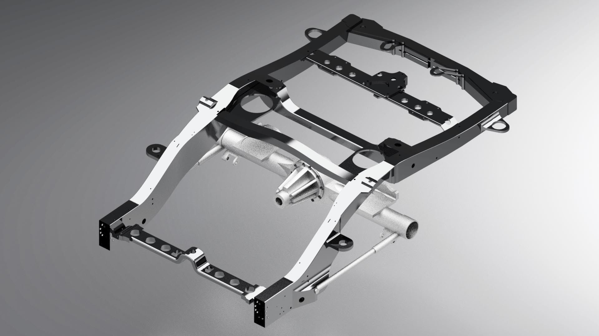 Toyota Land Cruiser Prado Chassis Frame 3D model | CGTrader