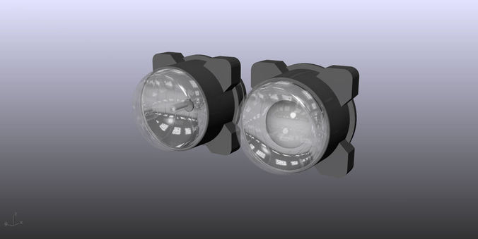 Hella 90mm Headlight Modules free 3D model | CGTrader