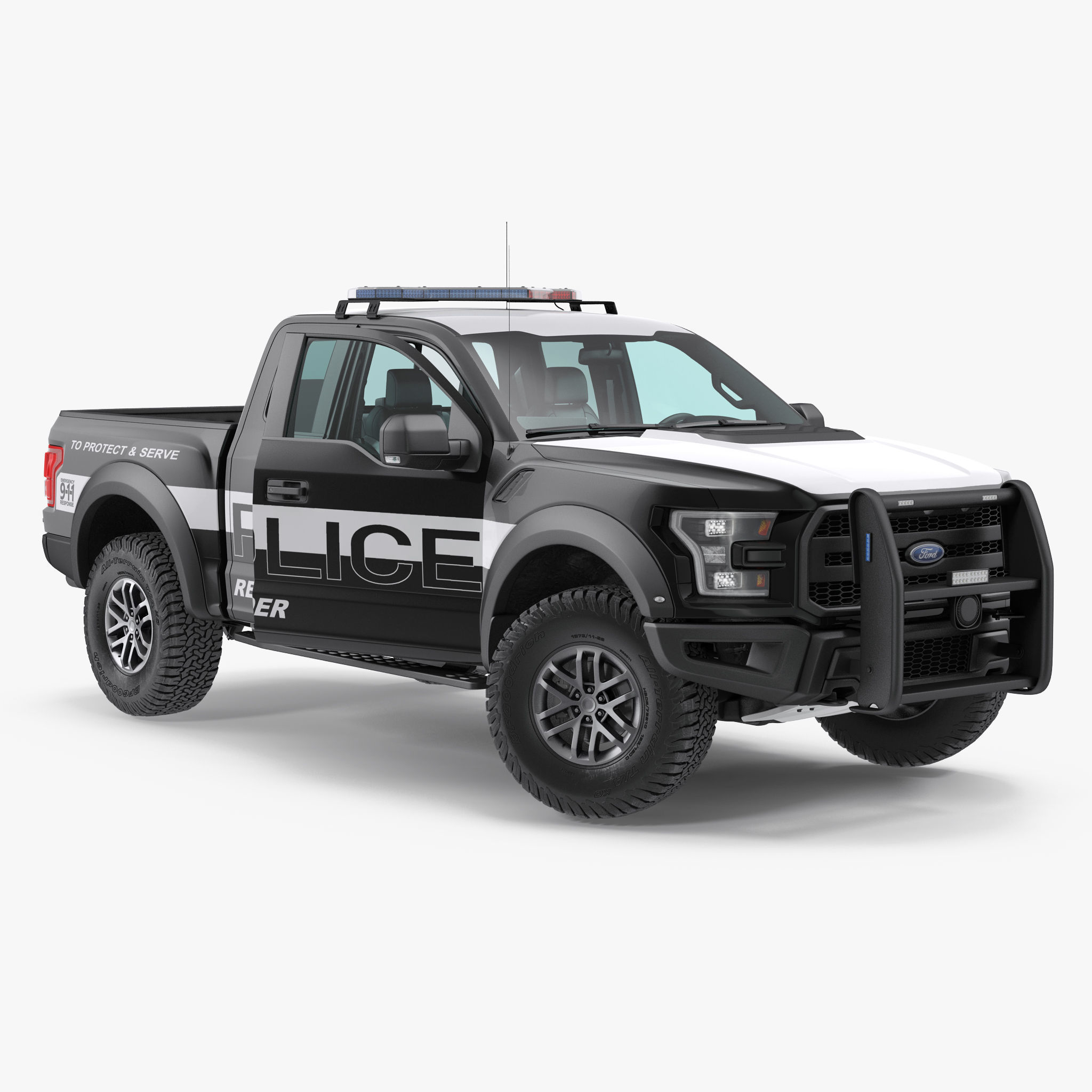 Ford F 150 Raptor Police Rigged 3D model rigged | CGTrader