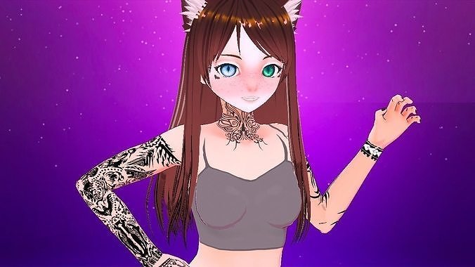 3D model Emmy Custom Made Vtuber VR / AR / low-poly | CGTrader