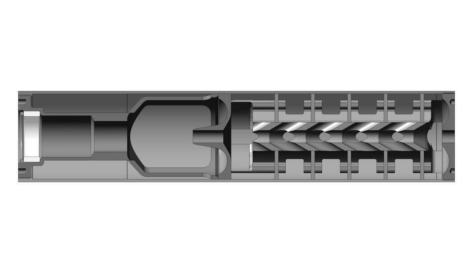 Concept suppressor using monocore free 3D model | CGTrader