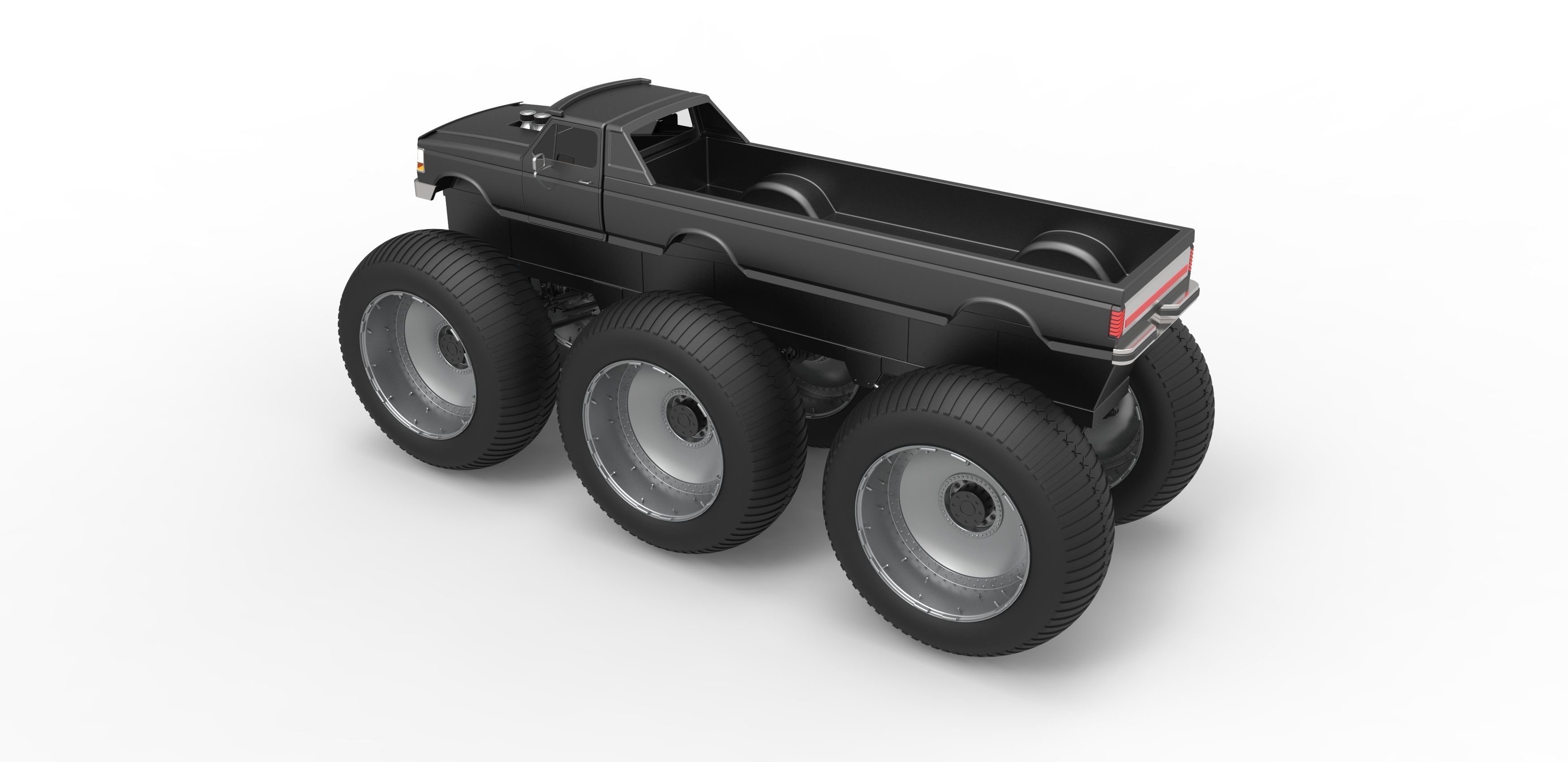 Monster Truck 6x6 concept 3D model | CGTrader