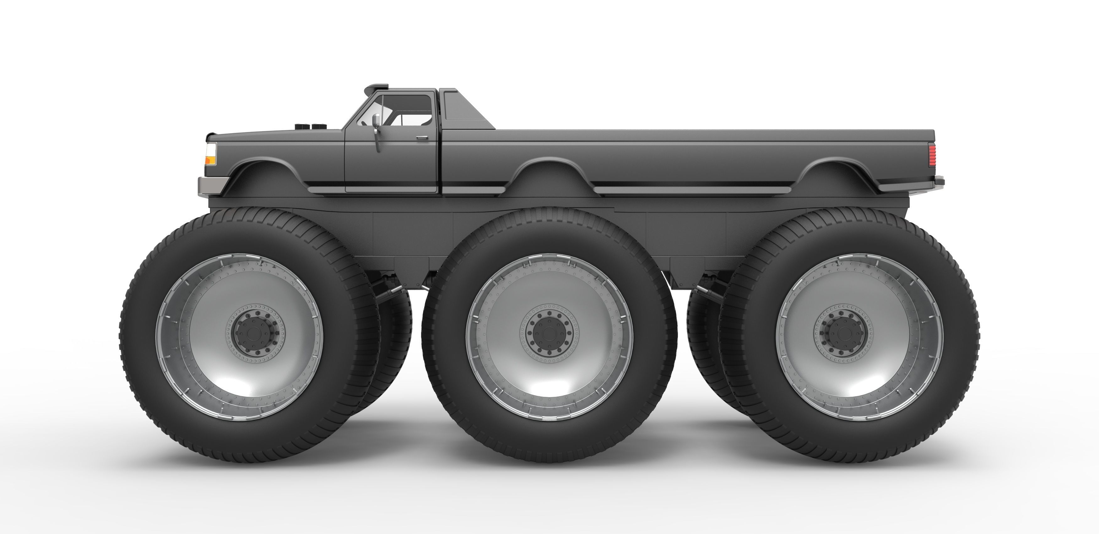 Monster Truck 6x6 concept 3D model | CGTrader