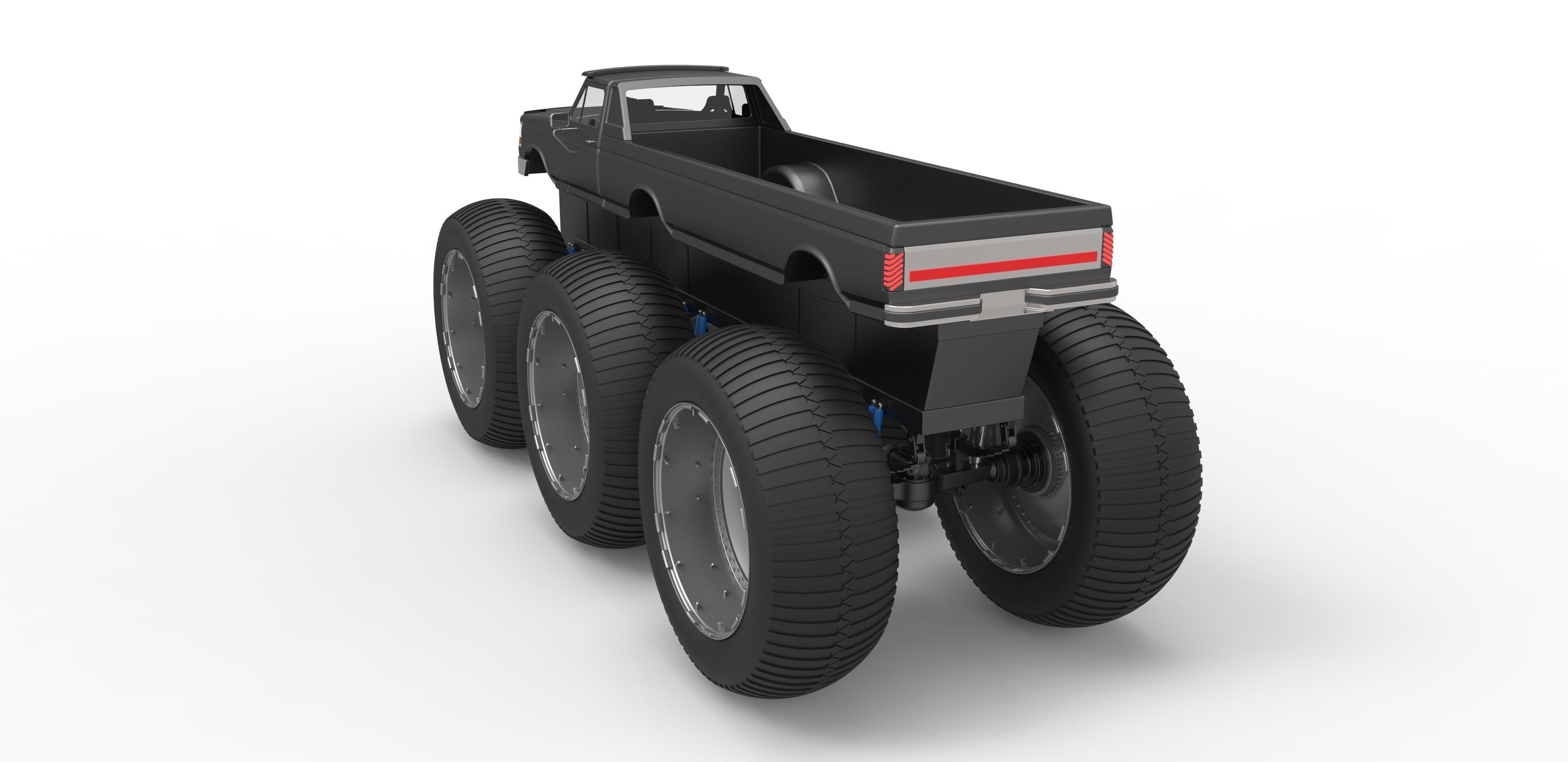 Monster Truck 6x6 concept 3D model | CGTrader