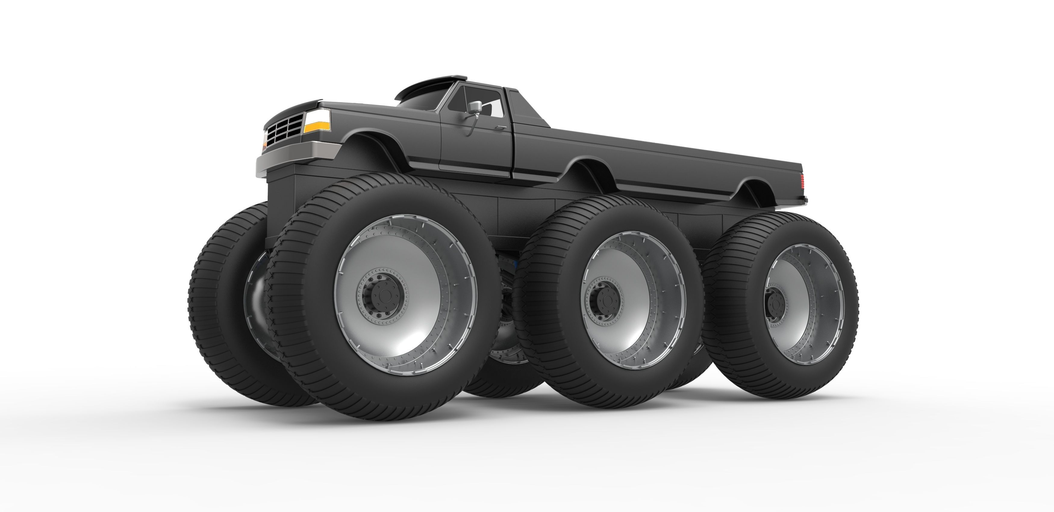 Monster Truck 6x6 concept 3D model | CGTrader