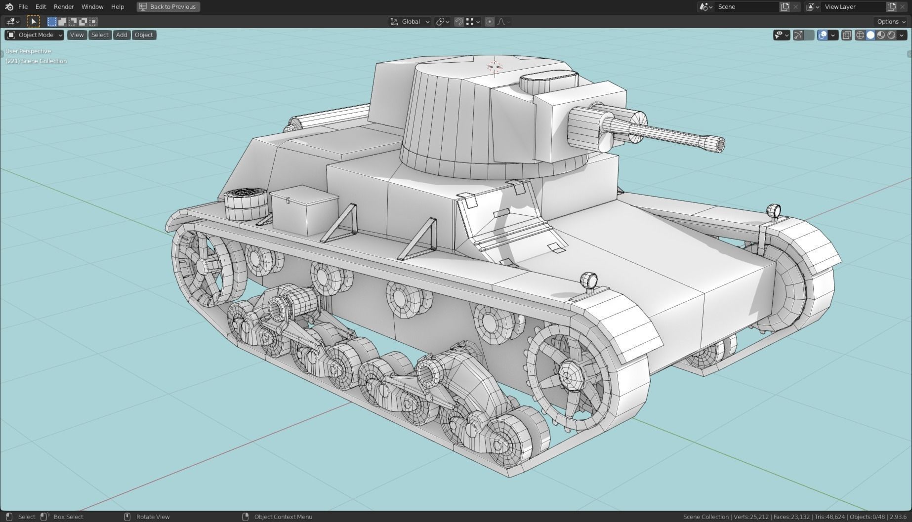 3D model 7TP Tank Base Mesh VR / AR / low-poly | CGTrader