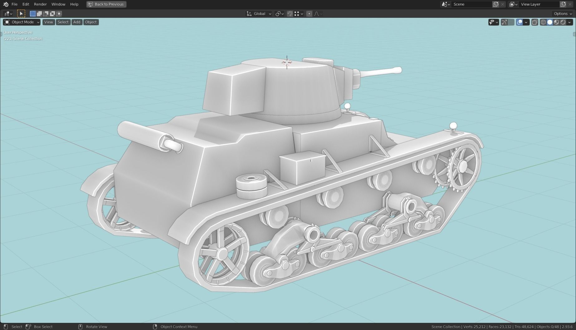 3D model 7TP Tank Base Mesh VR / AR / low-poly | CGTrader