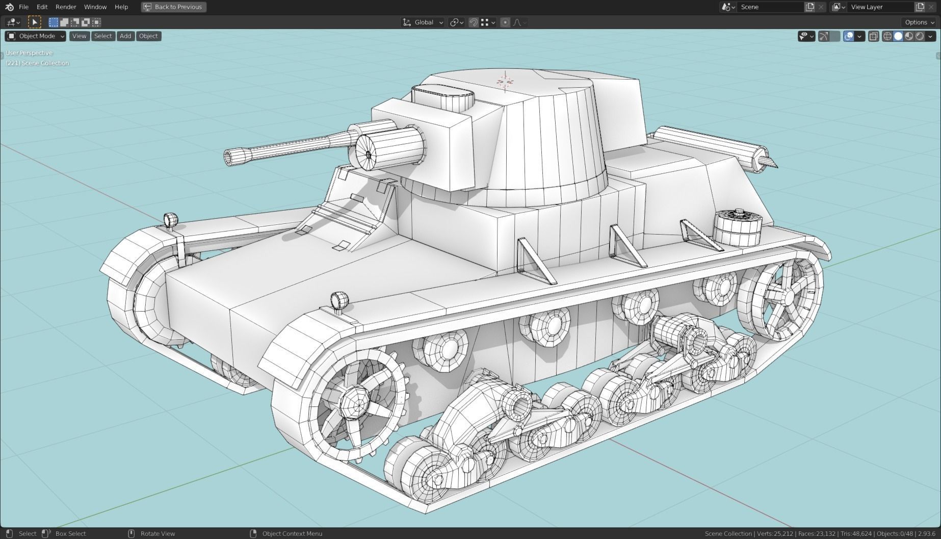 3D model 7TP Tank Base Mesh VR / AR / low-poly | CGTrader