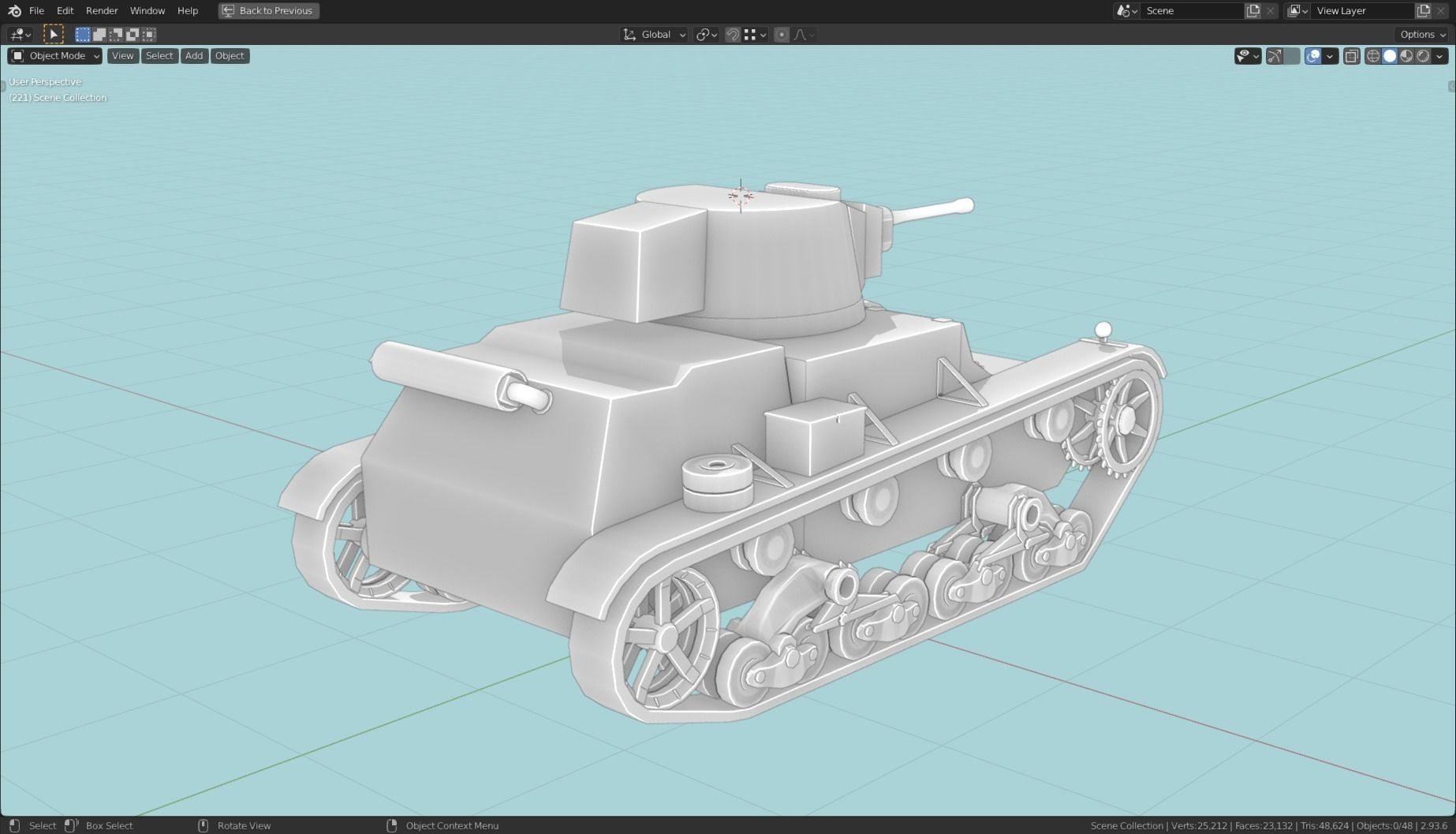 3D model 7TP Tank Base Mesh VR / AR / low-poly | CGTrader