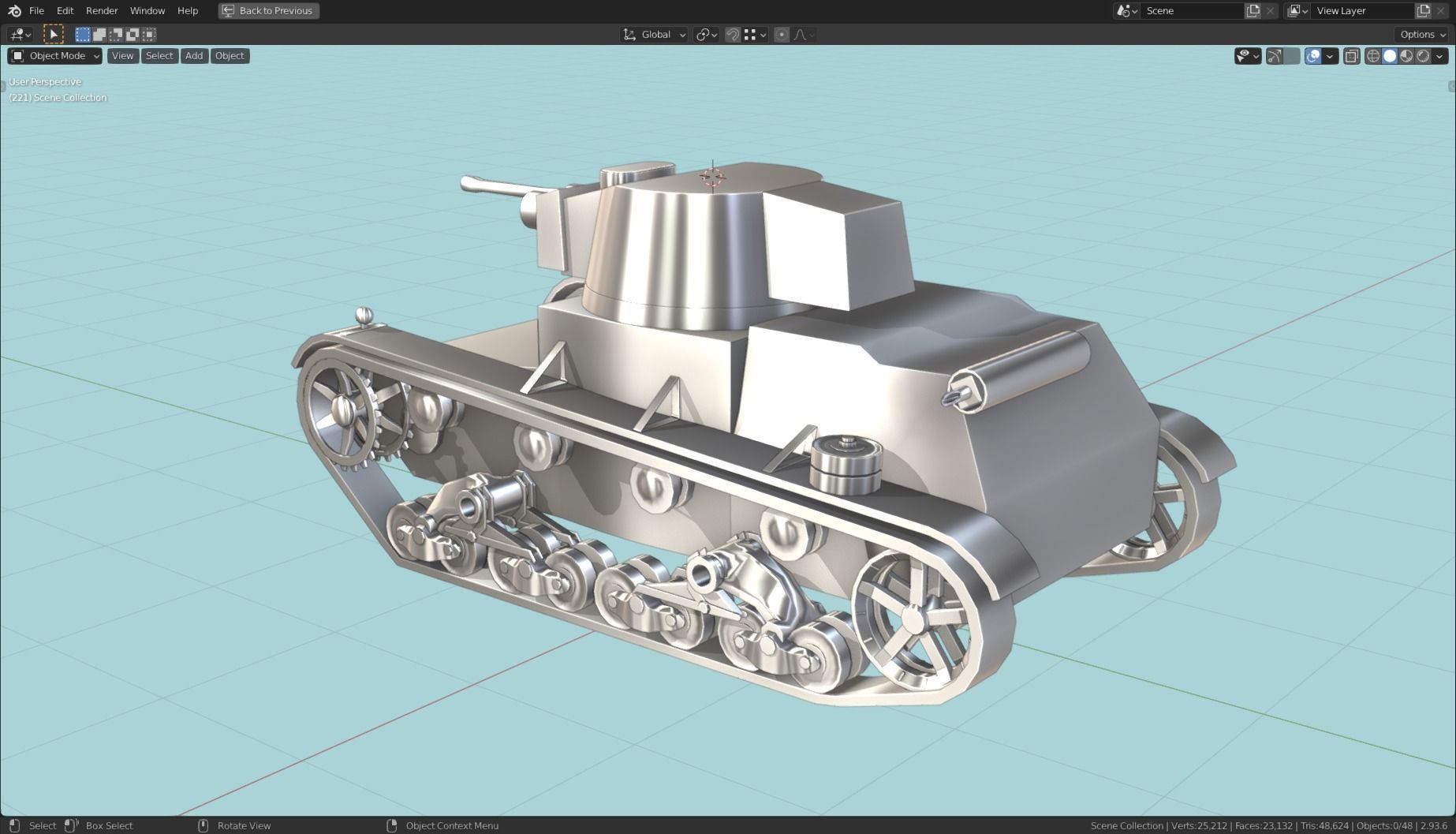 3D model 7TP Tank Base Mesh VR / AR / low-poly | CGTrader