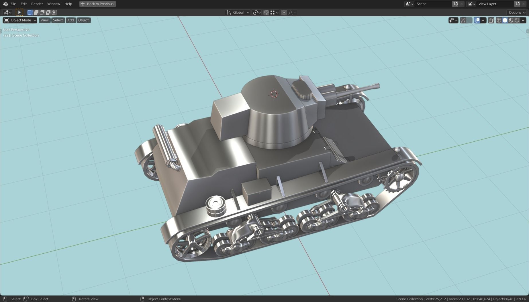 3D model 7TP Tank Base Mesh VR / AR / low-poly | CGTrader