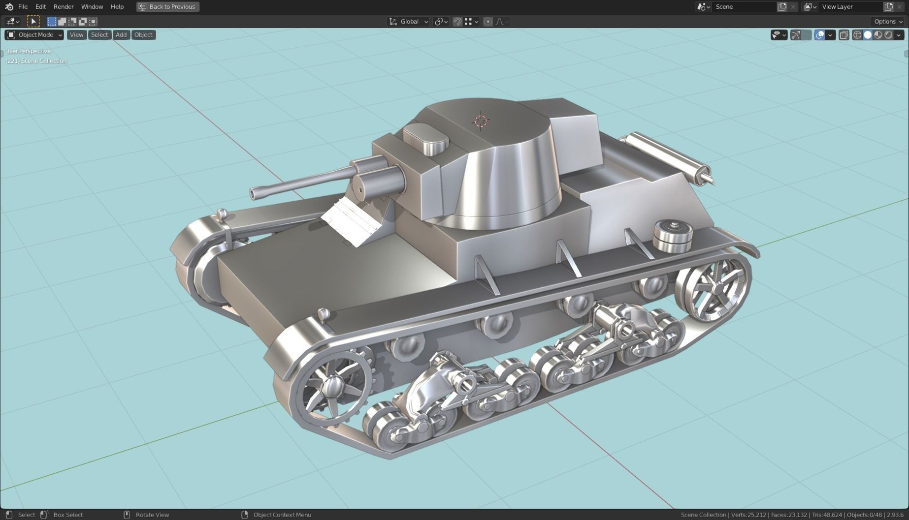 3D model 7TP Tank Base Mesh VR / AR / low-poly | CGTrader