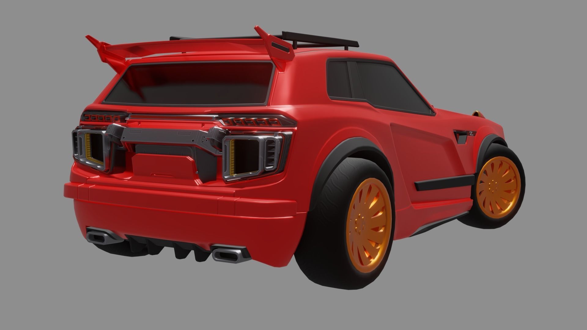 Fennec Rocket League Car 3D model rigged | CGTrader