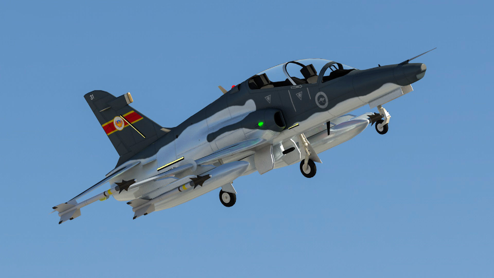 3D model BAE Hawk 127 Royal Australian Air Force VR / AR / low-poly ...